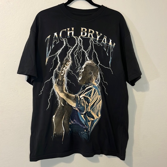 country | Shirts | Zach Bryan Lightning Tour Tee Large Black Country Zb Merch | Poshmark
